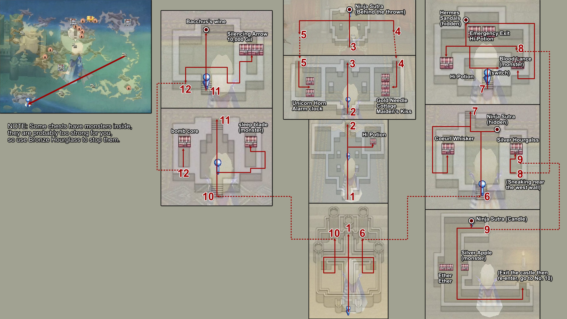 21. Eblan Castle - Treasures (Optional) - Final Fantasy IV (3D Remake)