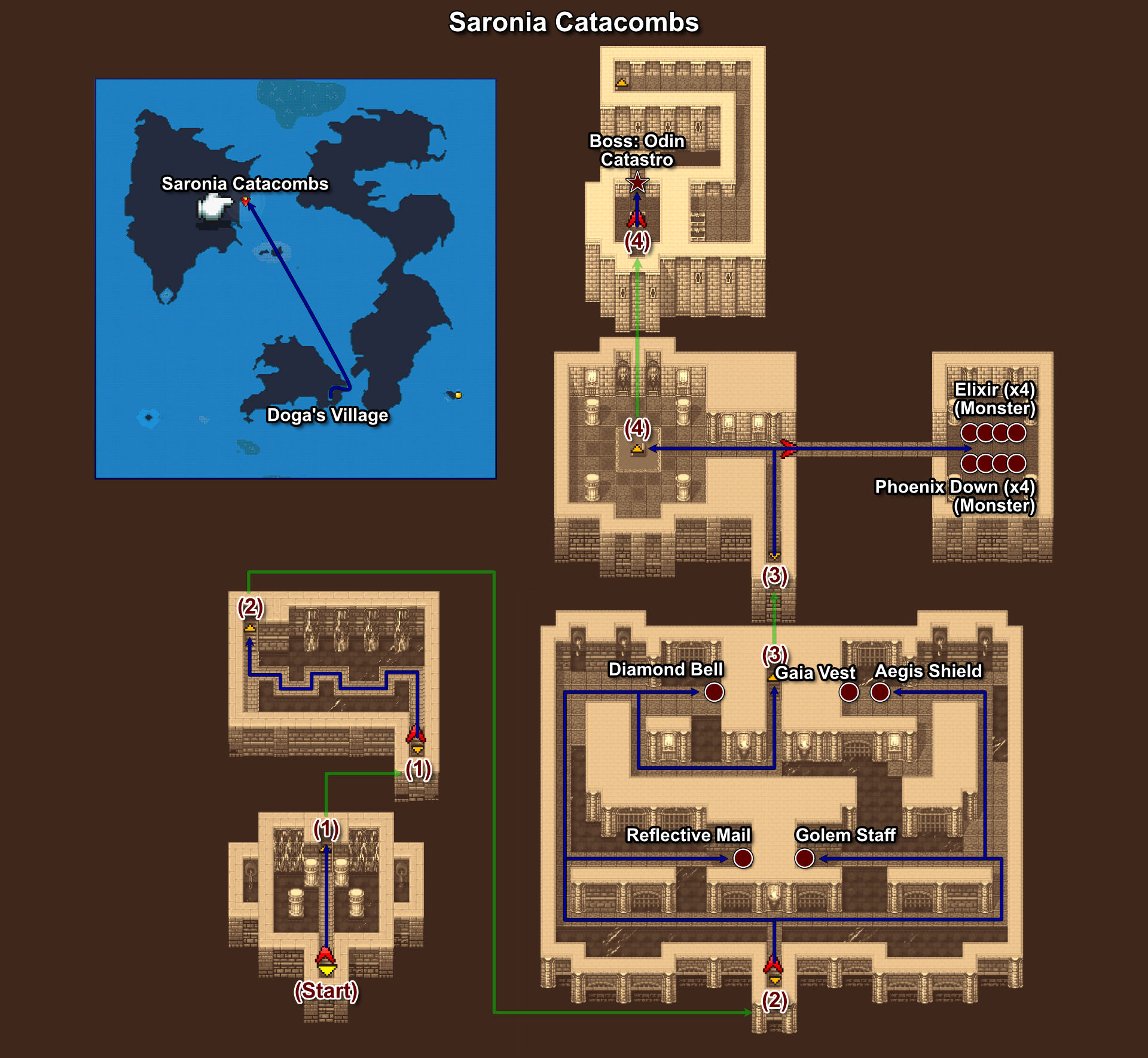 30. Saronia Catacombs (Optional) - Final Fantasy III Pixel Remaster